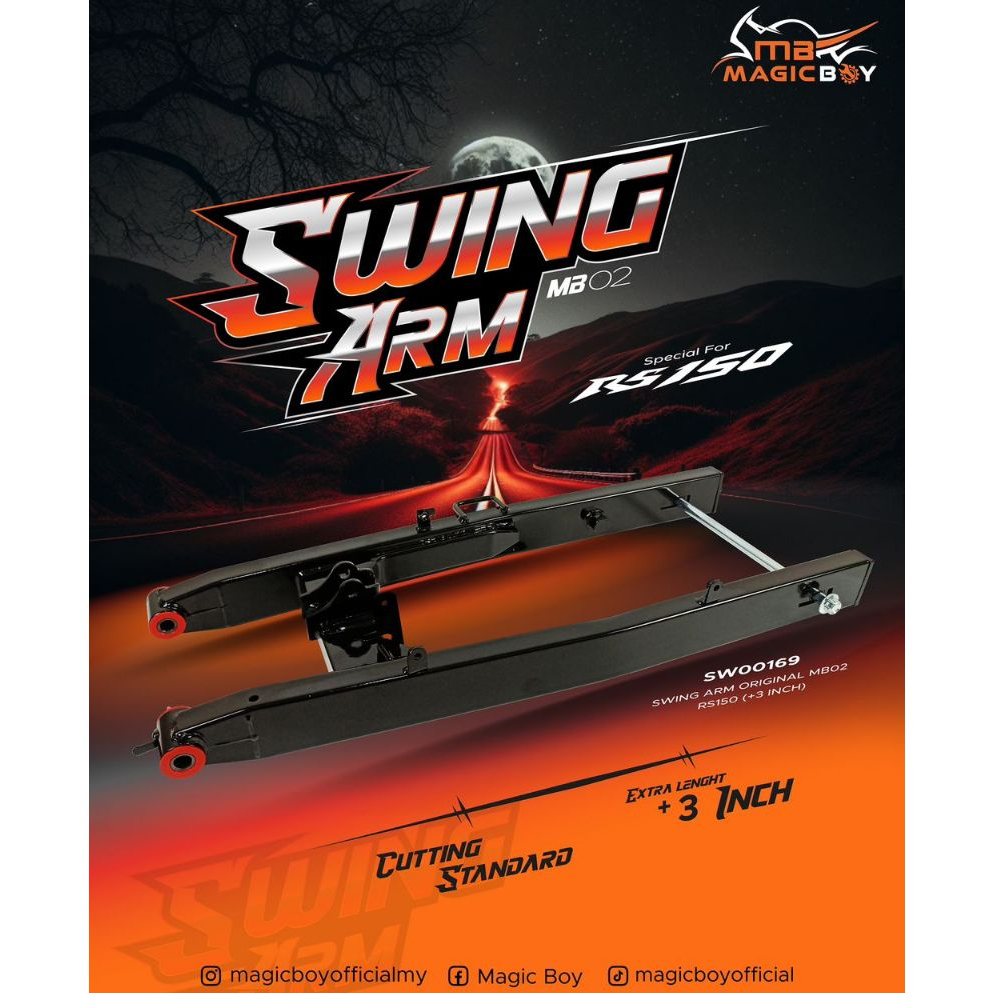 ( +3 INCH ) SWING ARM MAGIC BOY ORIGINAL STANDARD CUTTING MB02 RS 150 RSX 150 RS150 RSX150 ...