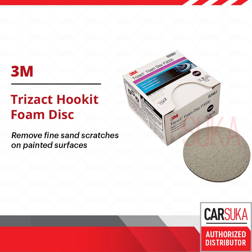 3M Car Care - 3M Trizact™ Hookit™ 02087 (3inch) Foam Disc P3000 - 1pcs ...