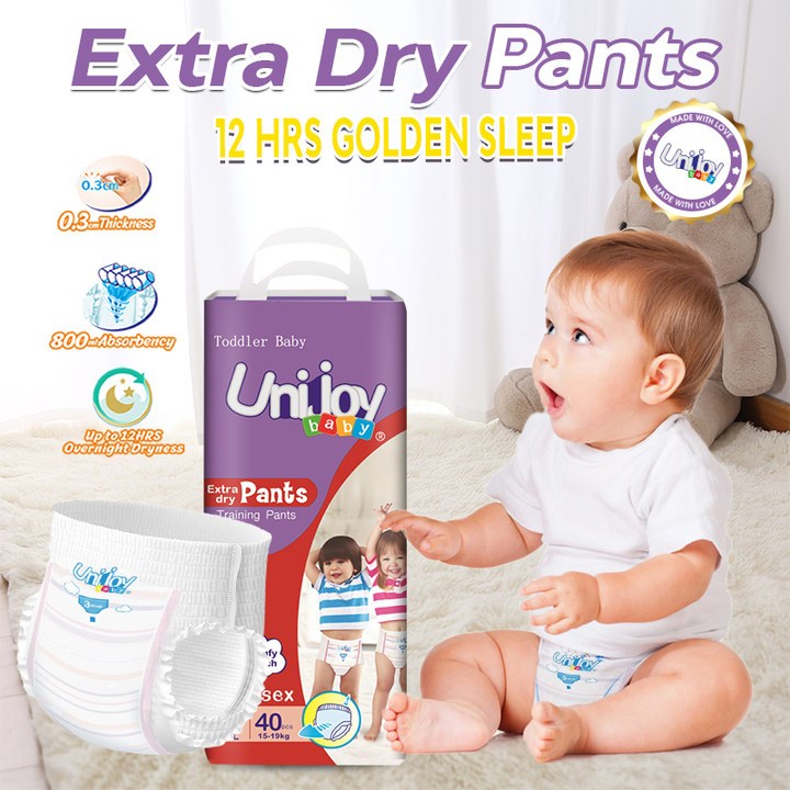 Unijoy Baby Diapers Extra Dry Newborn Breathable Dry Pants Pull Up ...