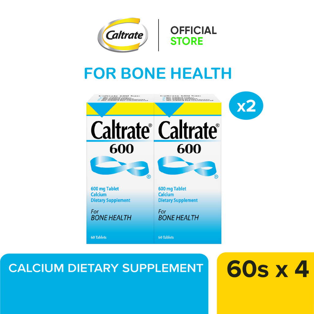 Caltrate 600 Calcium Dietary Supplement For Bone Health Value Pack (60 ...