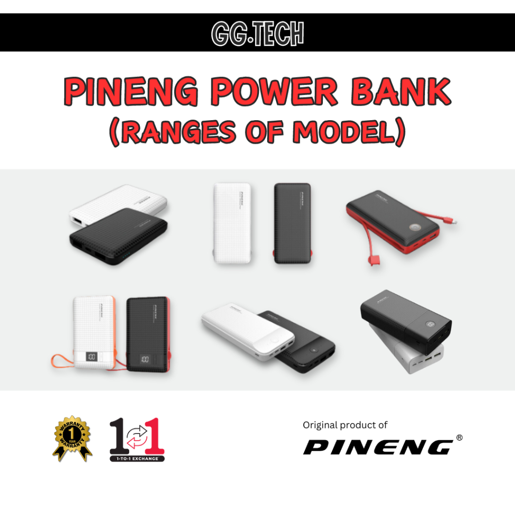 [1 YEAR WARRANTY] PINENG Powerbank PN987 PN939 PN936 PN936 PN899 ...