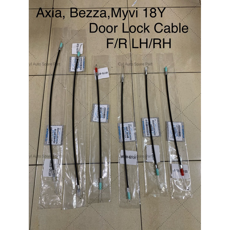 Perodua Axia, Bezza, Myvi 2018Y Door Lock Cable(1Car4side) | Shopee ...
