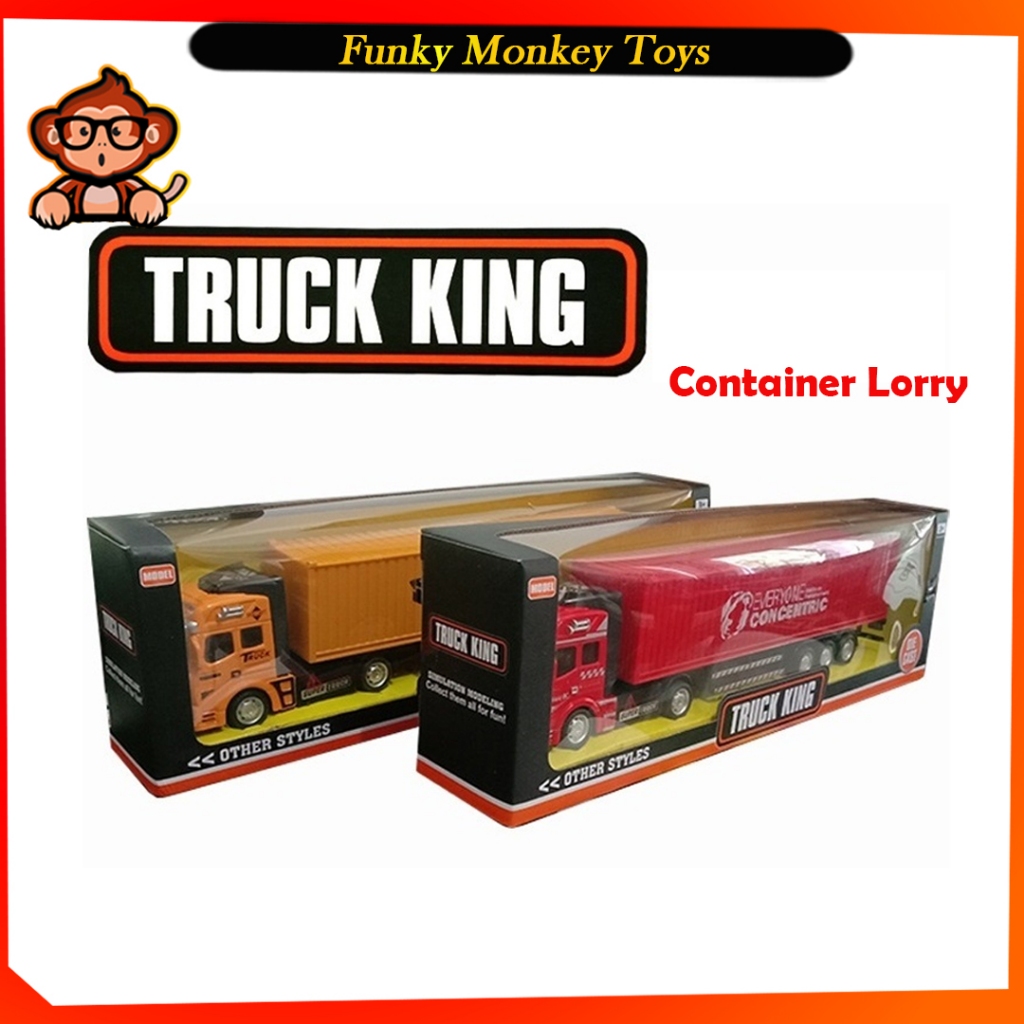 Diecast Truck Container Lorry Truck Dumper Vehicle Play Toy For Kid ...