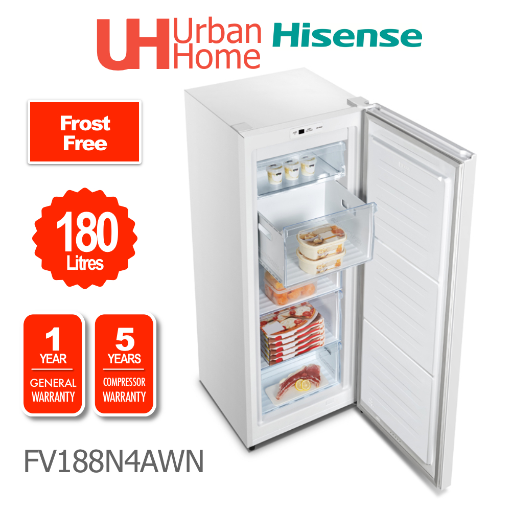 Hisense Upright Freezer ( 180L , R600a ) FV188N4AWN | Shopee Malaysia