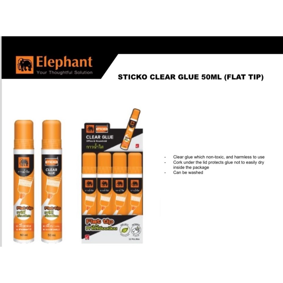 Elephant Sticko Clear Glue (50ML) | Shopee Malaysia