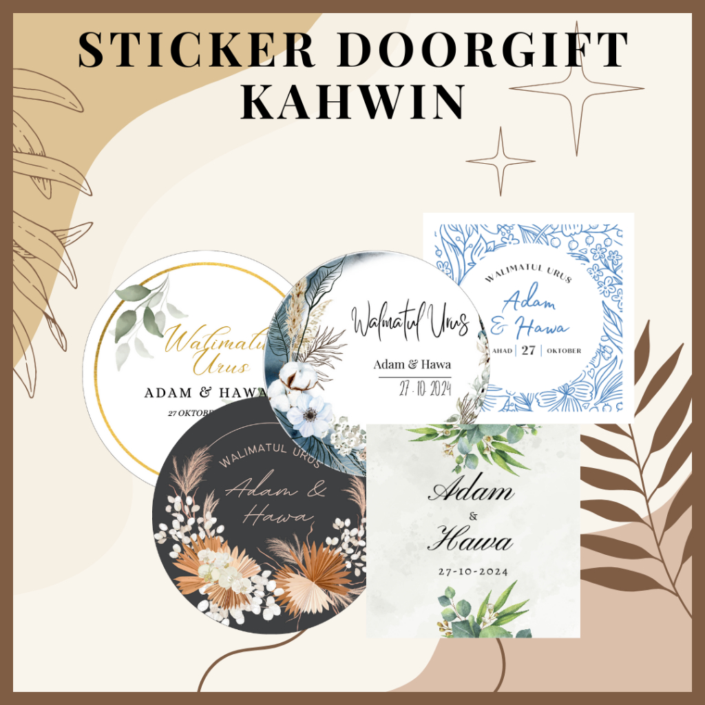 STICKER DOORGIFT KAHWIN I STICKER WEDDING | STICKER GOODIES | Shopee ...