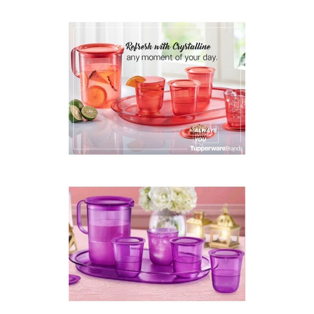 2134 Tupperware Purple Royale Crystalline Set/ Crystalline Tray ...