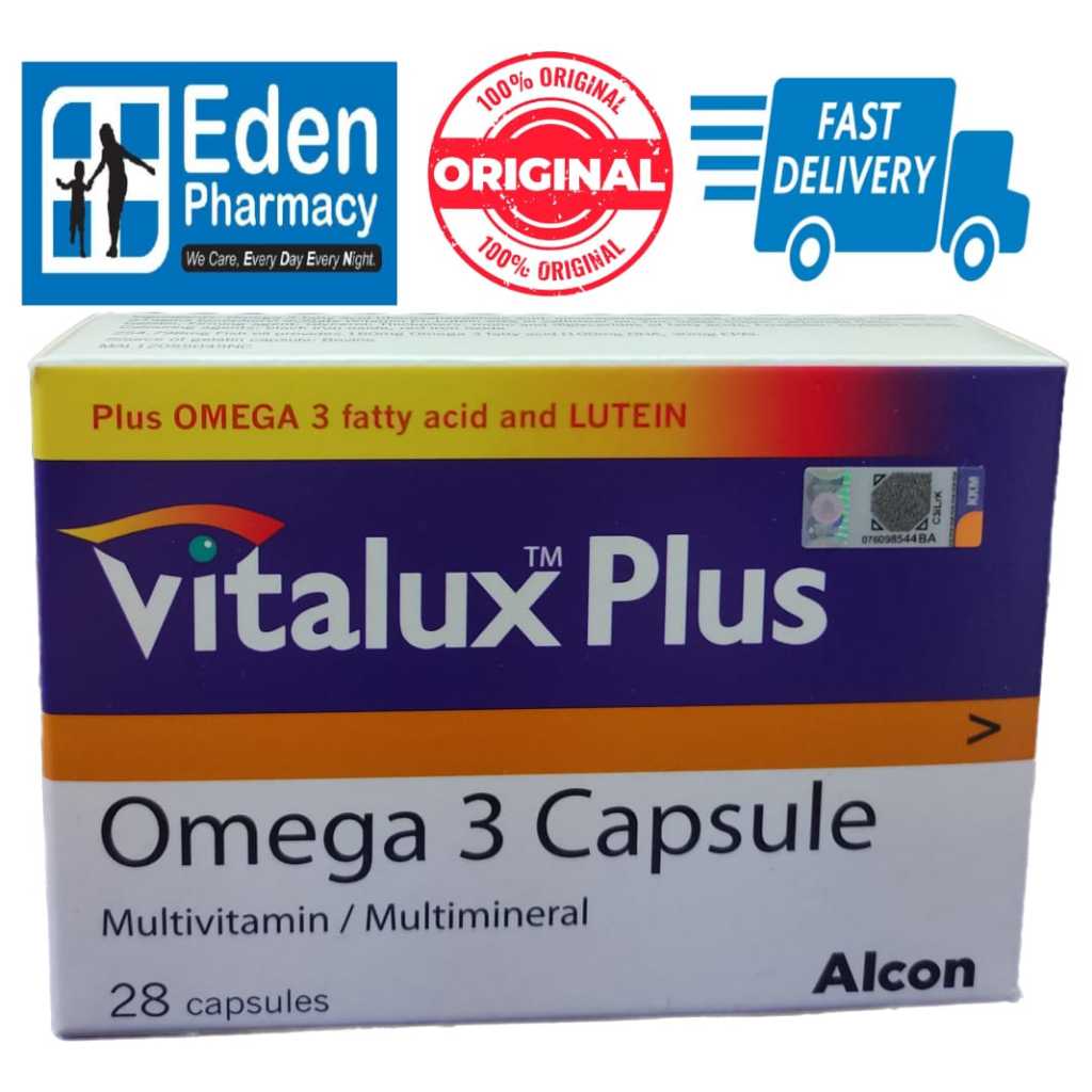 Alcon Vitalux Plus Omega 3 Capsule ( 28's ) | Shopee Malaysia