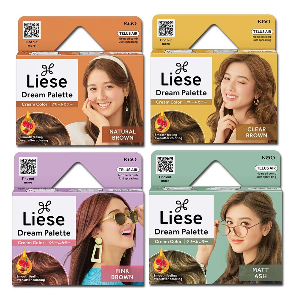 Kao Liese Dream Palette Cream Color Hair Colour Telus Air No Need Comb ...