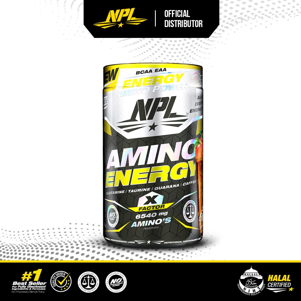 NPL Amino Energy + Glutamine 240g Pre Workout Recovery Energy Halal ...