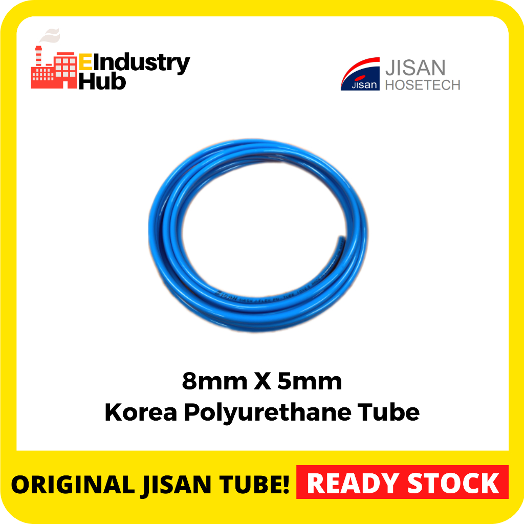 KOREA JISAN Pneumatic Polyurethane Tube PU Tube PU Tubing Air Hose 8mm x 5mm ( Loose ) | Shopee ...