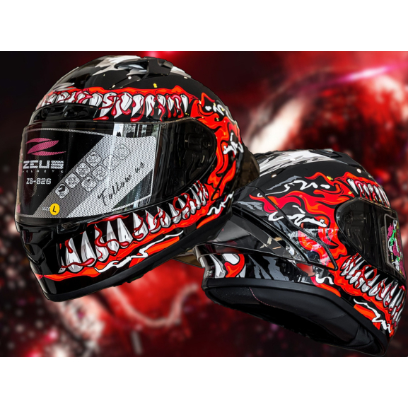 ZEUS HELMET ZS-826 VENOM VERSION (FREE MERCHANDISE) | Shopee Malaysia