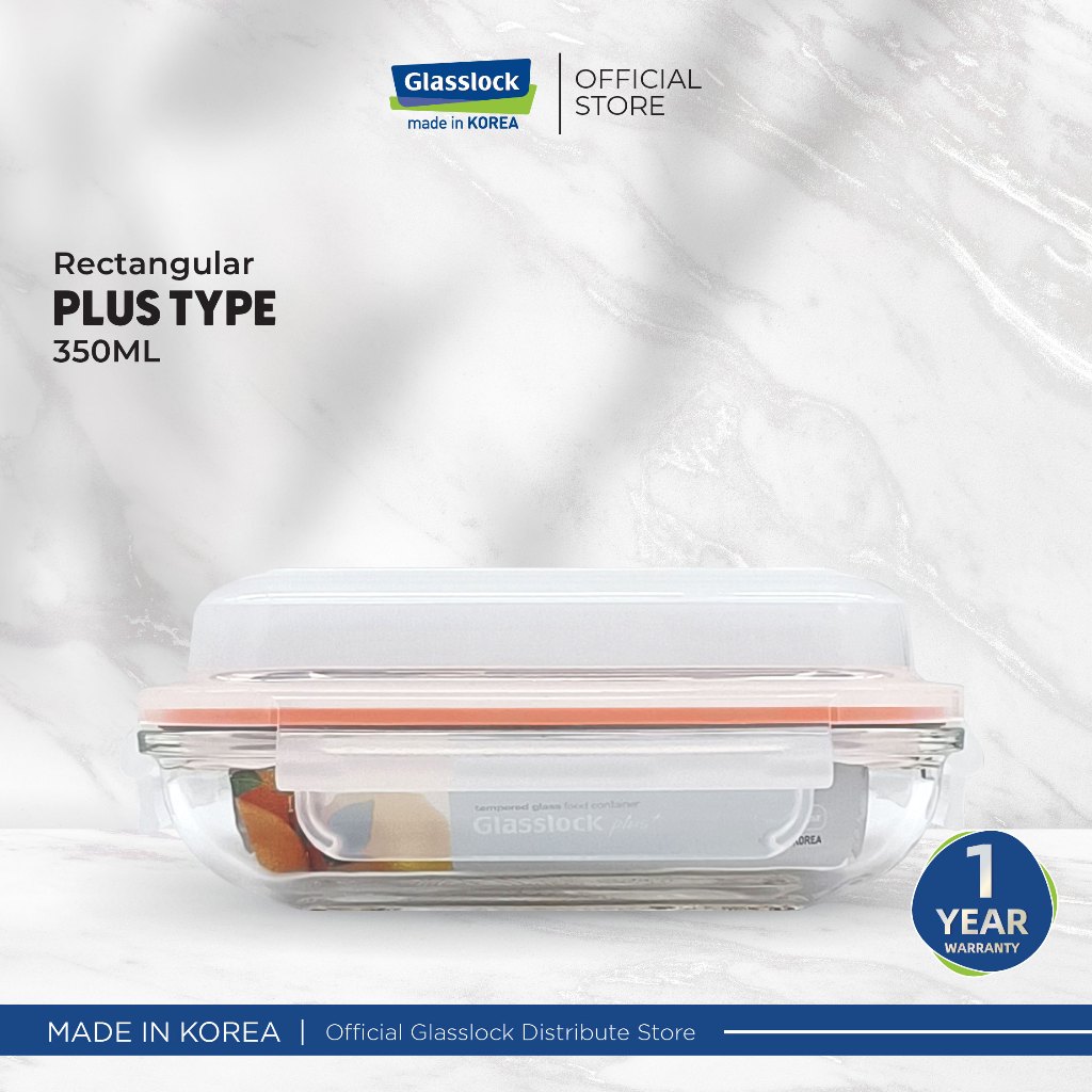Glasslock Airtight Microwave Safe Pure Plus Food Container - Rectangle ...