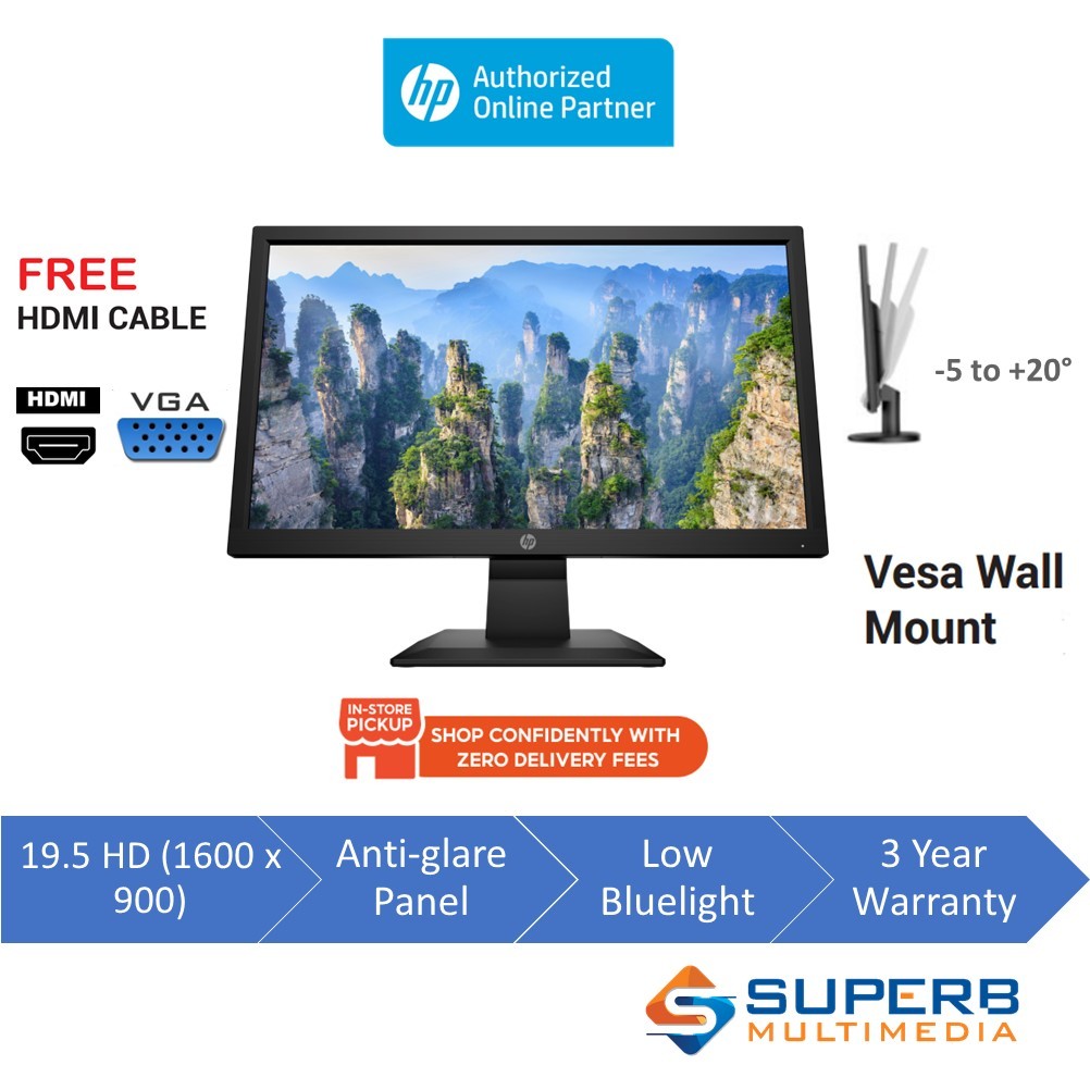 HP V20 HD + Monitor (VGA and HDMI Port) | Shopee Malaysia