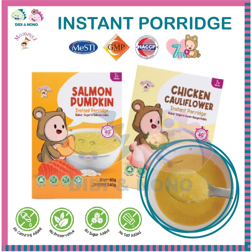 MOMMYJ Baby Instant Porridge Ready To Eat 7 Months + Baby Food Makanan ...