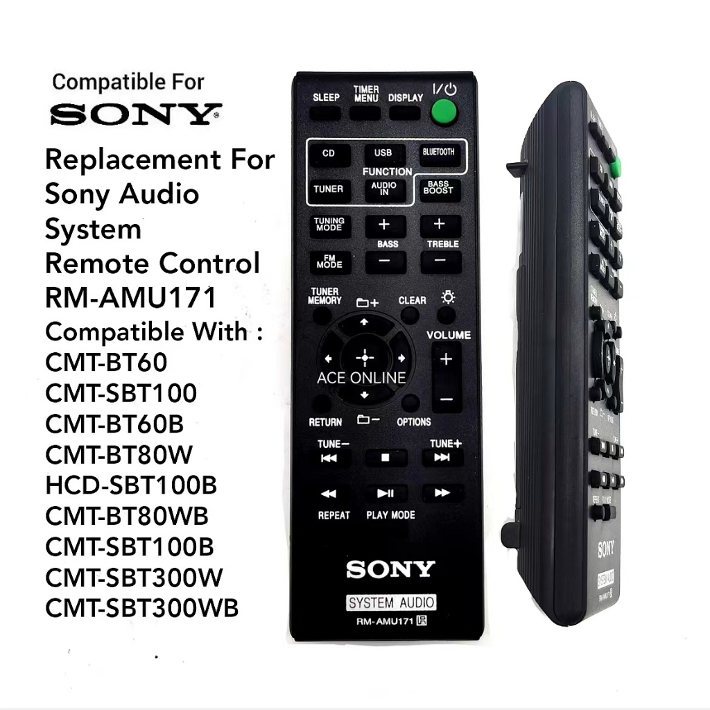 Replacement For Sony Audio System Remote Control RM-AMU171 Compatible ...