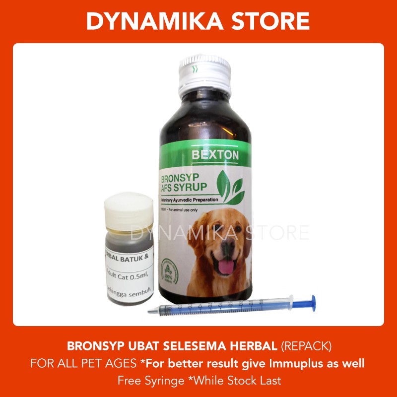 Bronsyp cough & flue for cat / dog ubat herbal selesema dan batuk ...