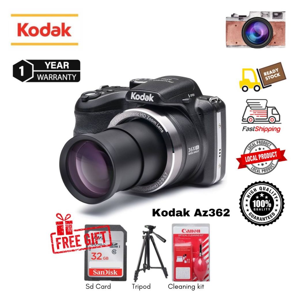 Key Features 16.15MP 1/2.3" CCD Sensor 4.3-154.6mm 36x Optical Zoom ...