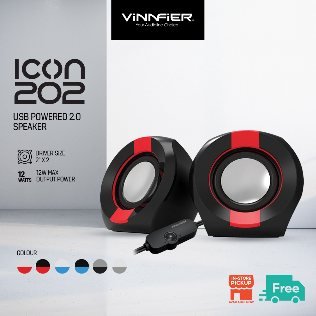 Vinnfier Icon 202 USB Portable Speaker 2.0 For PC Laptop | Shopee Malaysia