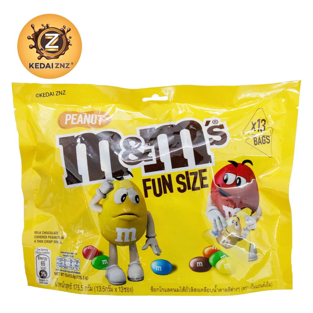 Chocolate M&Ms FUN SIZE PEANUT Chocolate Bag 175.5g Coklat | Shopee ...