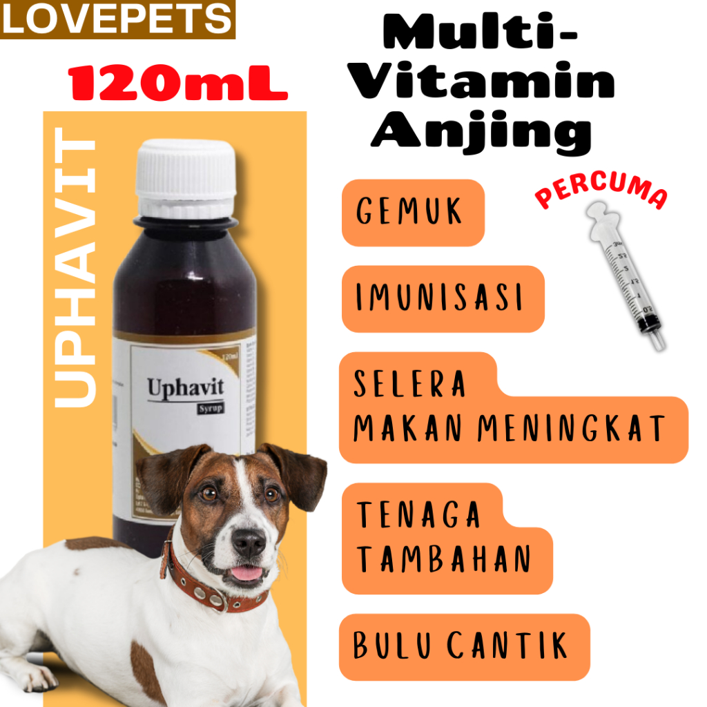 LovePets | Uphavit Syrup 120ml Multivitamin Tambah Selera Makan Vitamin ...