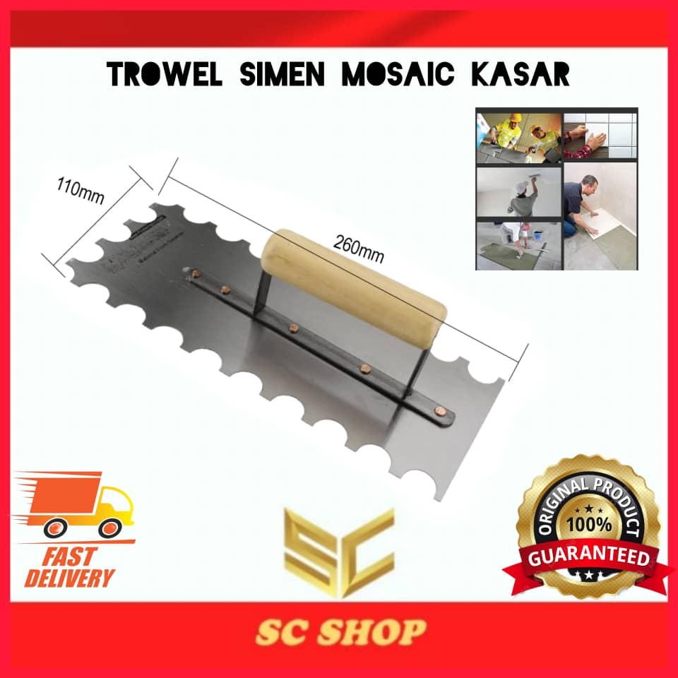 Trowel Tiles ; Camca Jubin ; Trowel Simen Mosaic ( Kasar & Halus ...