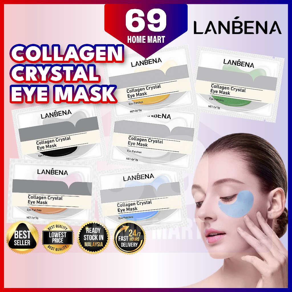 LANBENA Collagen Eye Mask Dark Circle Eye Patches Eyes Gel Pads 24k ...
