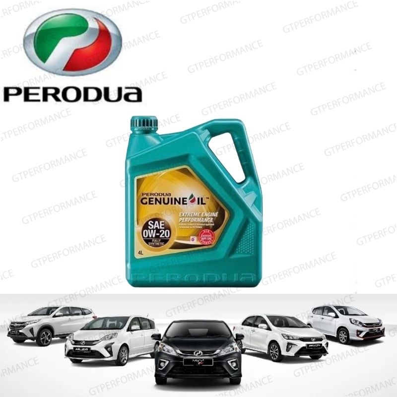 70011006-Green Perodua SAE 0W20 Fully Synthetic Engine Oil (4L) FOR ...