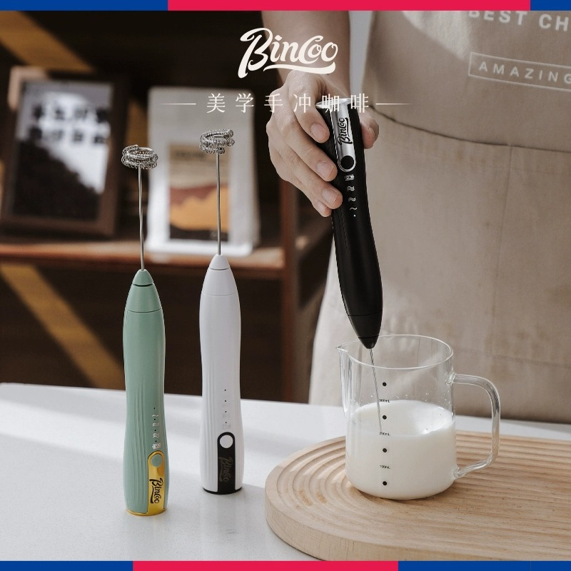 Bincoo - 2 in1 Rechargeable Milk Frother Handheld Electric Spring ...