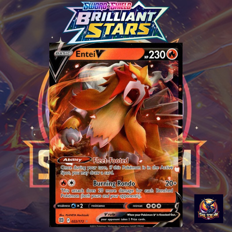 Pokemon TCG Entei V Brillian Stars | Shopee Malaysia
