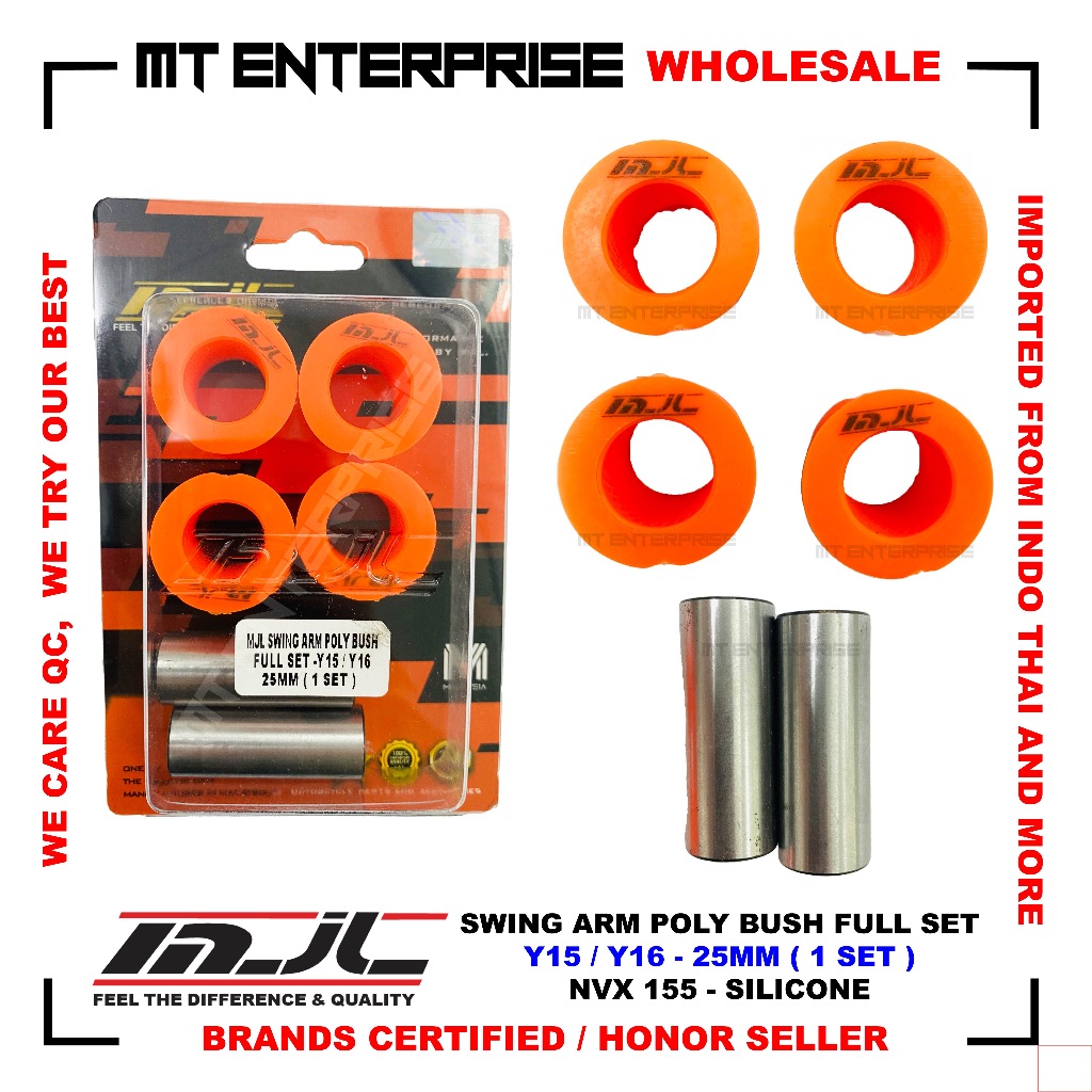 FREE 2 YAMALUBE OIL - MJL Original Yamaha Swing Arm Poly Bush Full Set ...