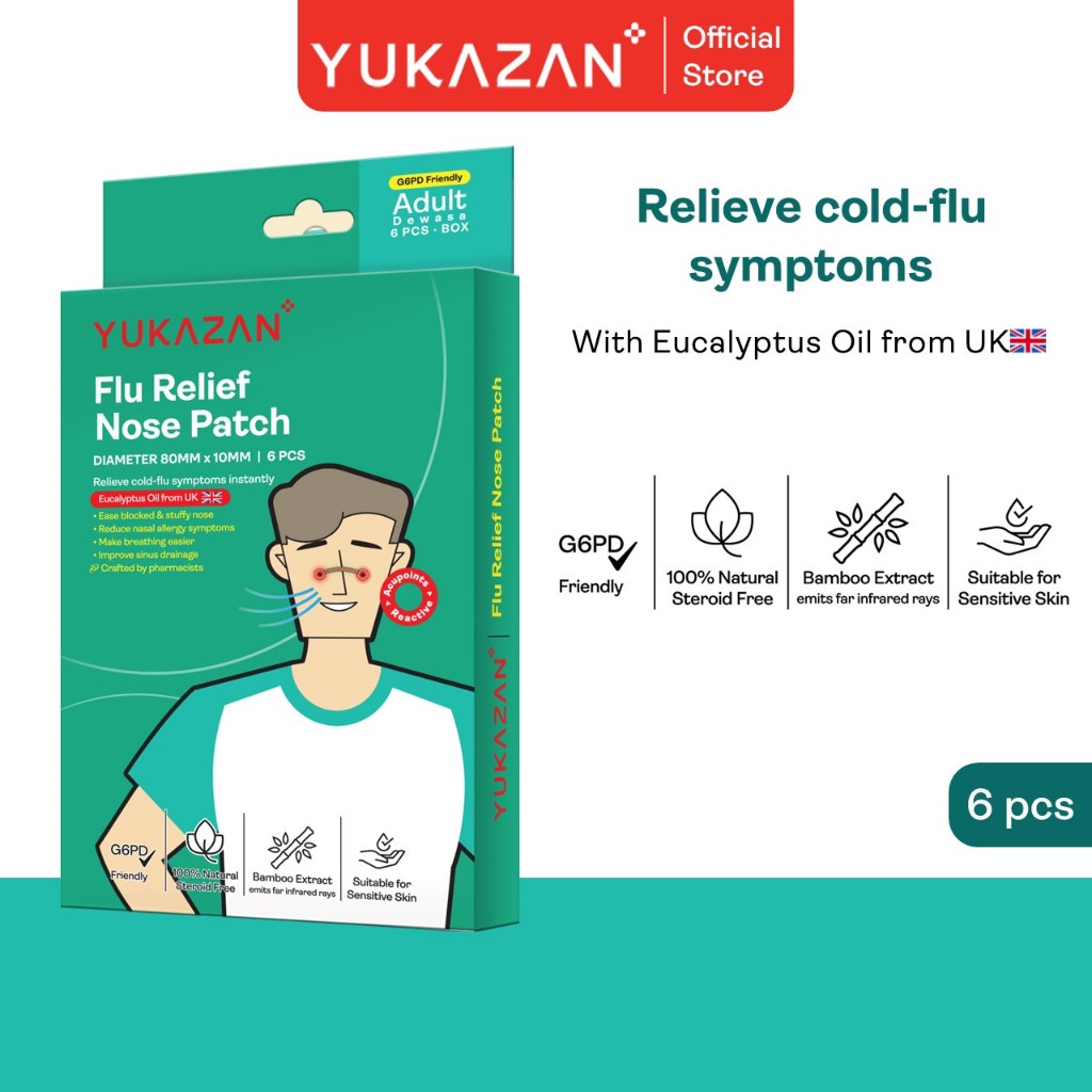 Yukazan Adult Flu Relief Nose Patch 6'S G6PD Friendly Suitable for ...