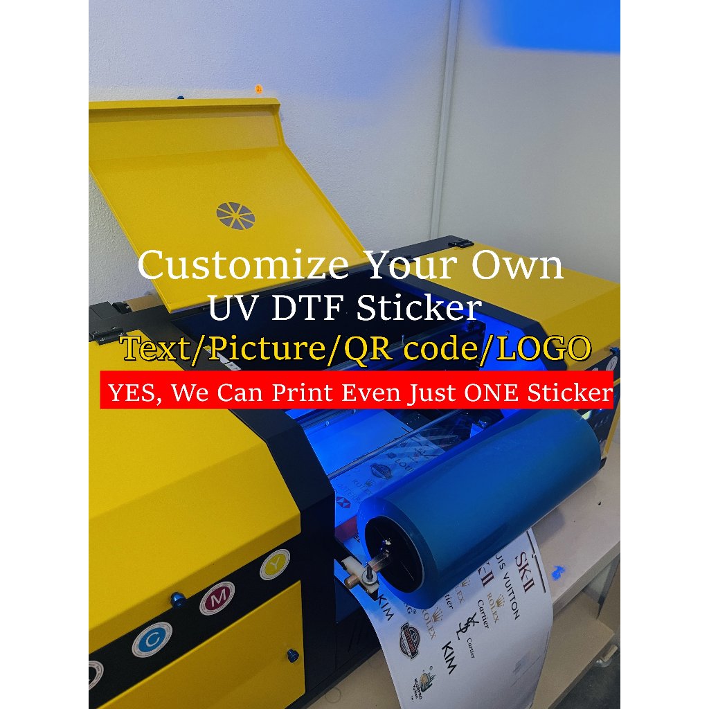 UNIGOLD UV DTF Sticker Custom (A3 & A4) Custom Logo Sticker Waterproof ...