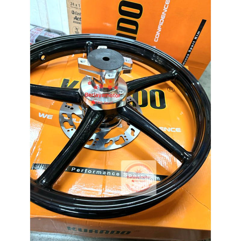 sport rim sp522 /4 batang yamaha y15 1.60x1.60 17 gold/black Custom hub ...