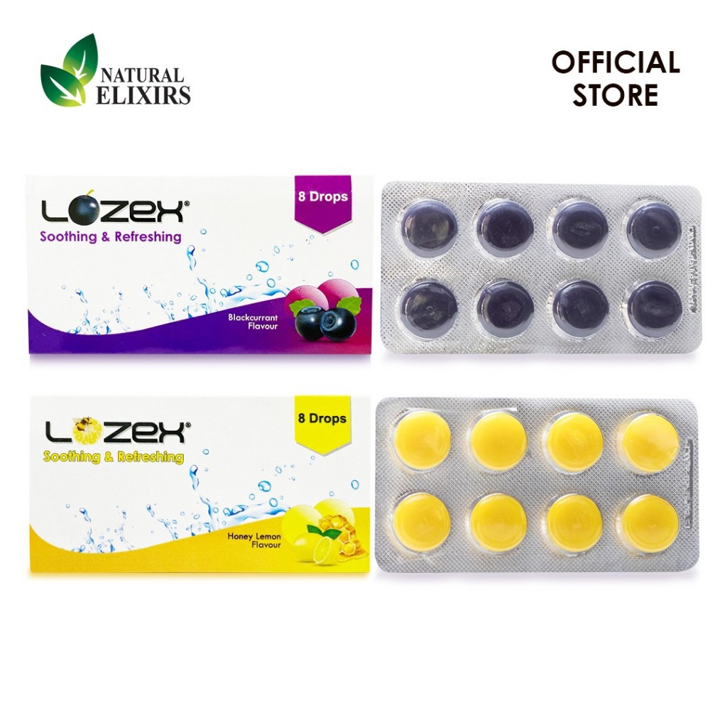 LOZEX Throat And Cough Non-Medicated Lozenges Strips (8 Lozenges ...