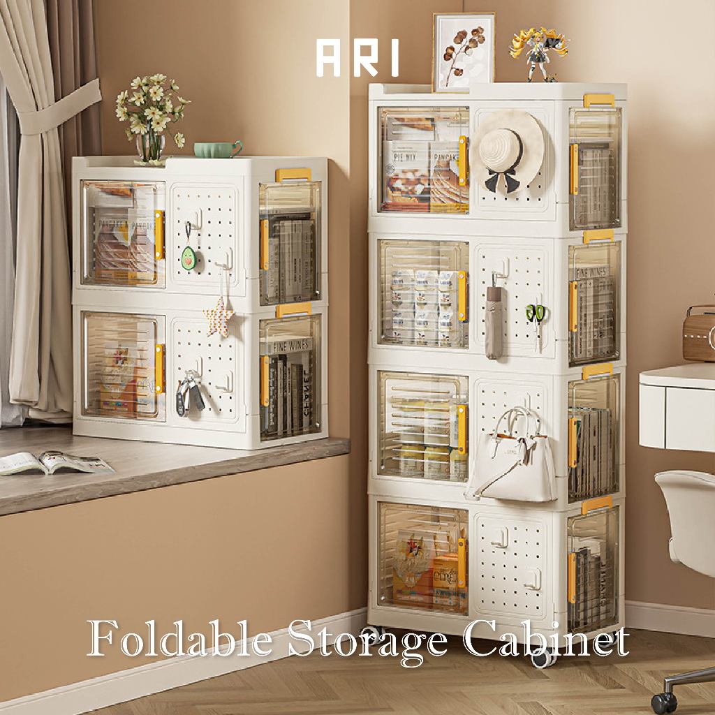 ARI Foldable Storage Cabinet Multi Layer Storage Cabinet Organizing Box ...
