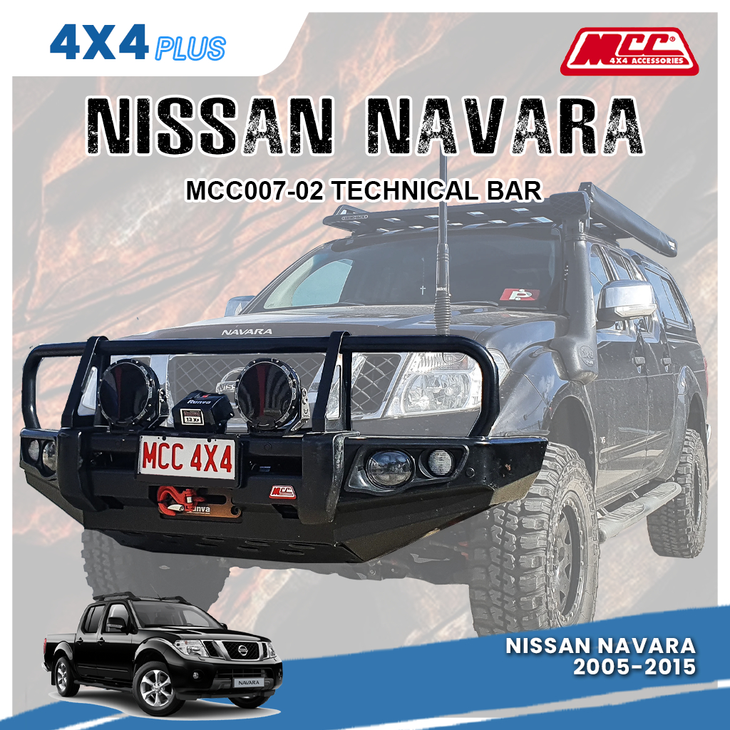 Nissan Navara D40 Facelift Front Bull Bar 2005-2015 Bumper Besi 4X4 ...