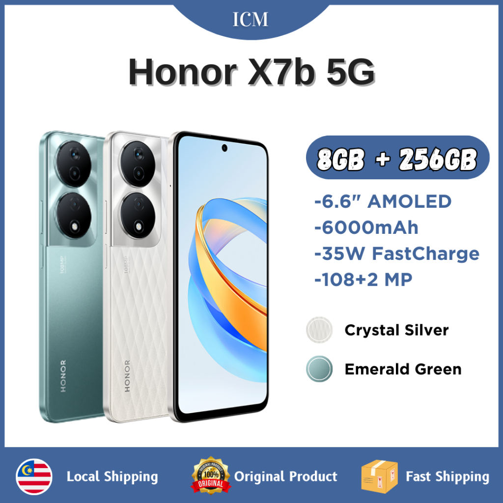 (Ready Stock) Honor X7b 5G (8GB Ram +256GB Rom) 108MP | 35W Fast Charge ...
