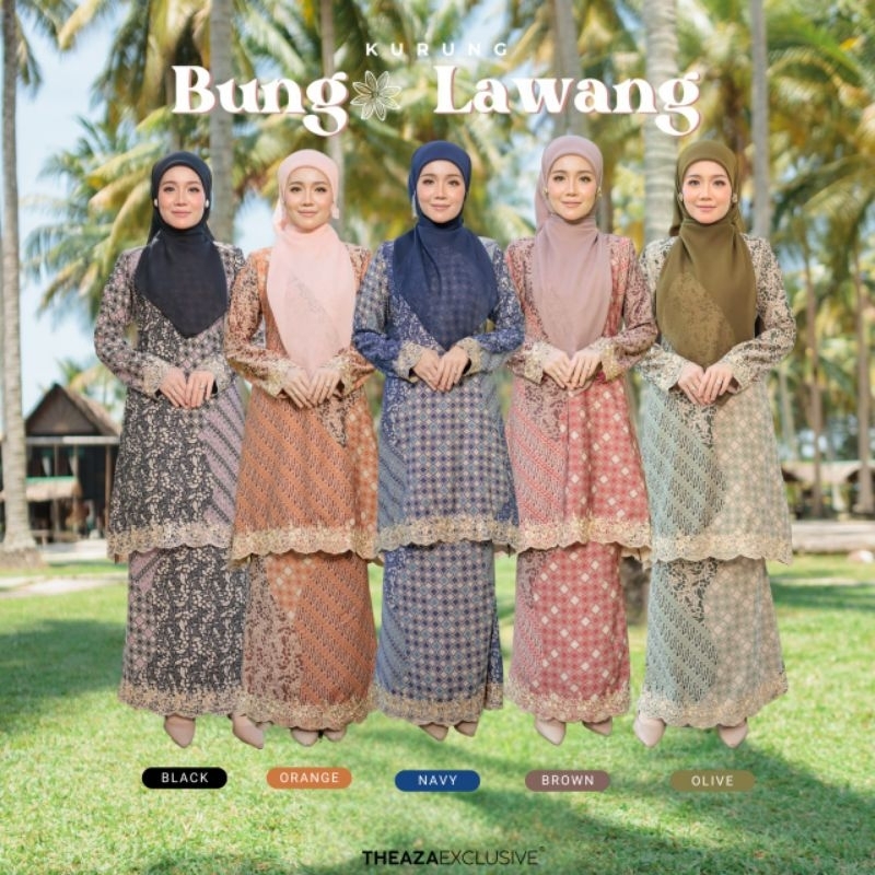 Baju Raya 2024 - Kurung Bunga Lawang Sulam Bf Friendly By Theaza ...