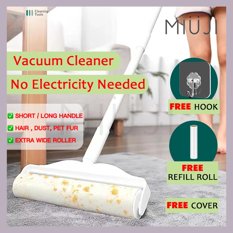 MIUJI Extendable Sticky Lint Roller Extra Wide Detachable Dust Hair Pet ...