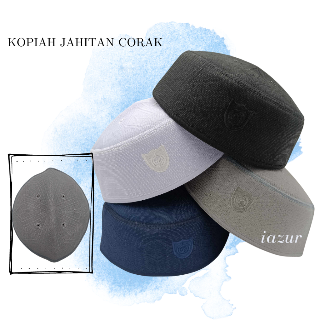 kopiah/kopiah jahitan bercorak/kopiah exclusive/lebai hitam kopiah ...
