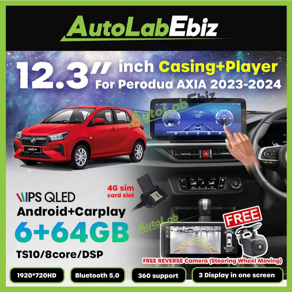 [FOC AHD Camera] Perodua Axia 2023 2024 [6+128gb] 12.3" inch Android ...