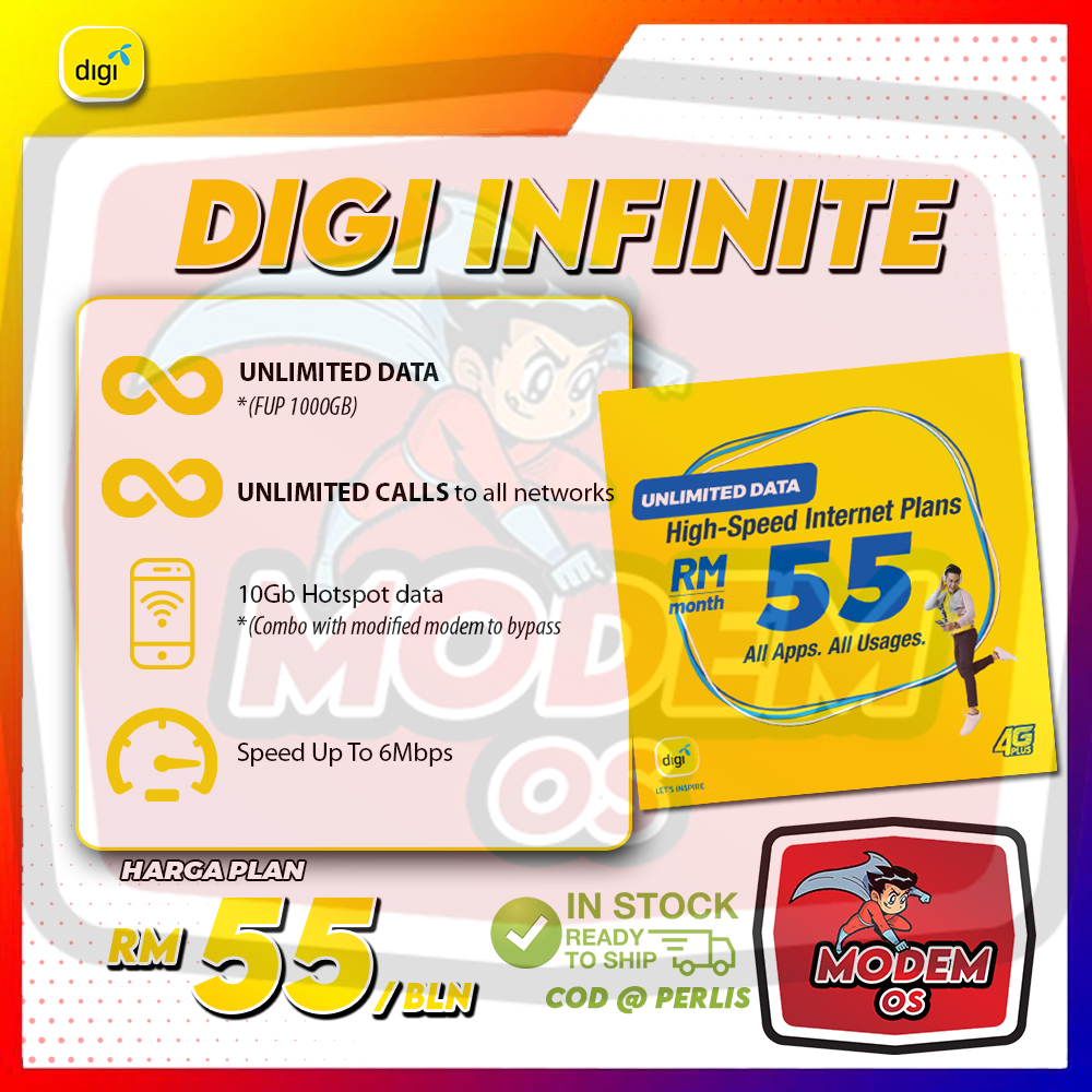 Simkad Digi Prepaid 40| Postpaid 55 Unlimited Data Internet Hotspot Tethering Wifi | Shopee Malaysia