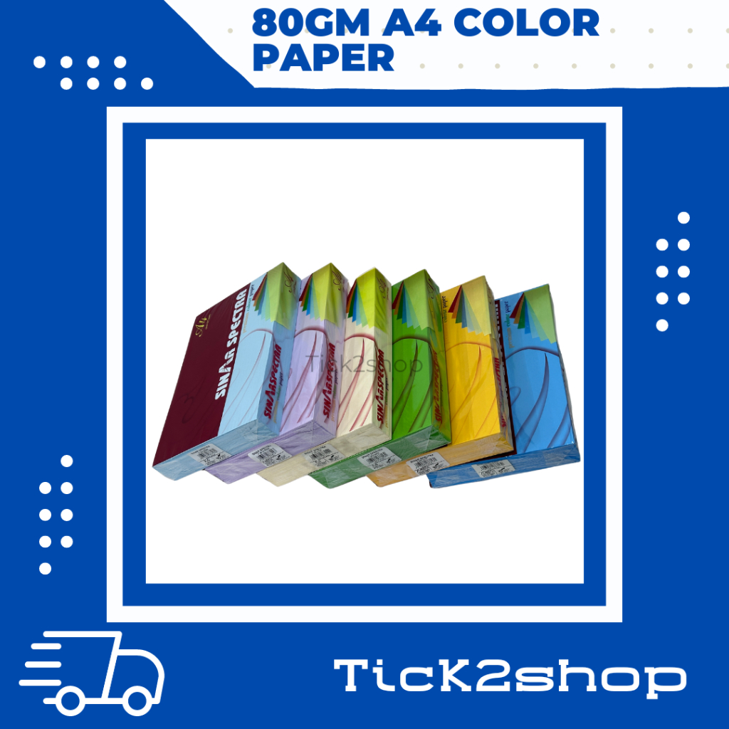 Sinar Spectra 80gm A4 Color Paper (450's/ream) | Shopee Malaysia