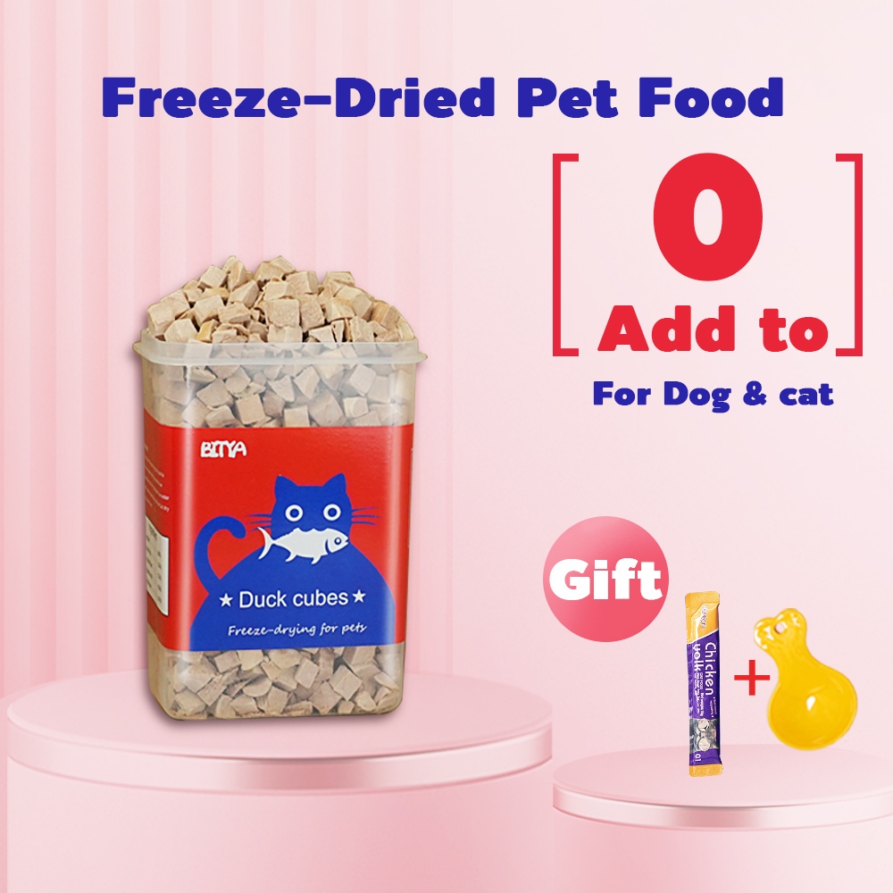 Freeze Dried duck Cubes 500g Booster Kucing Premium duck breast Cat Dog ...