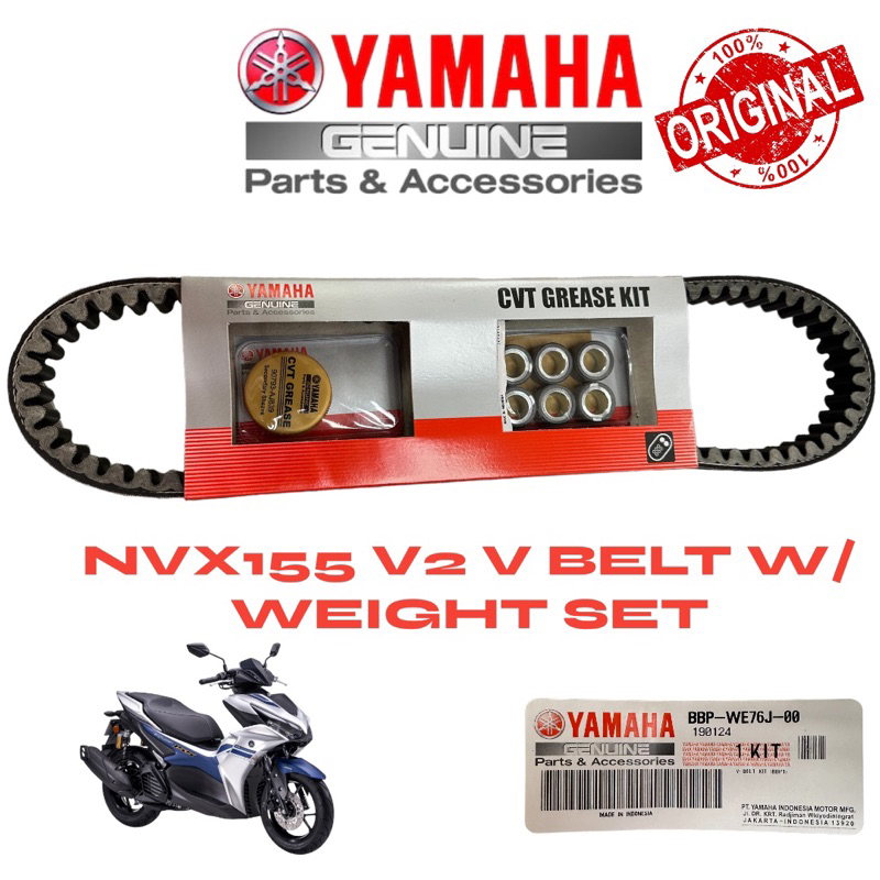 ORIGINAL V BELT SET WITH ROLLER SET NVX155 V2 (BBP-WE76J-00) | Shopee ...