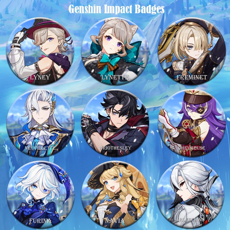 Genshin Impact Fontaine Characters Oin Button Badge 58mm | Shopee Malaysia