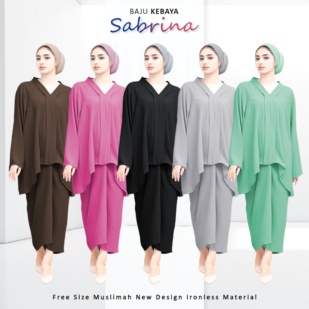 Sabrina Baju Kebaya Free size Ironless CEY Material by H&H Textiles ...