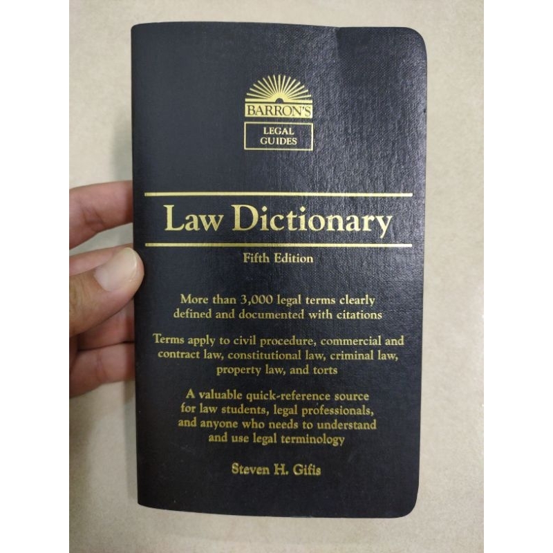 [BB] [Used] Barron's Law Dictionary 5th Edition (Nonfiction / Reference ...