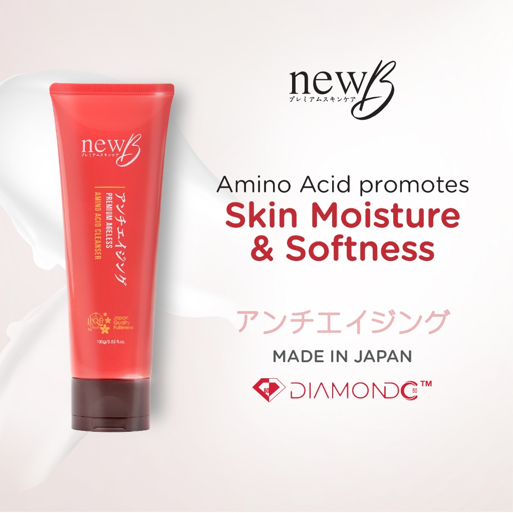 newB Premium Ageless Amino Acid Cleanser DiamondC60 Anti Aging Gentle ...
